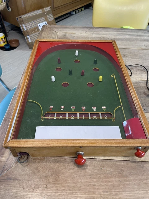 FLIPPER ANTICO RARO Legno Bagatelle Totocalcio Vintage Modernariato ...