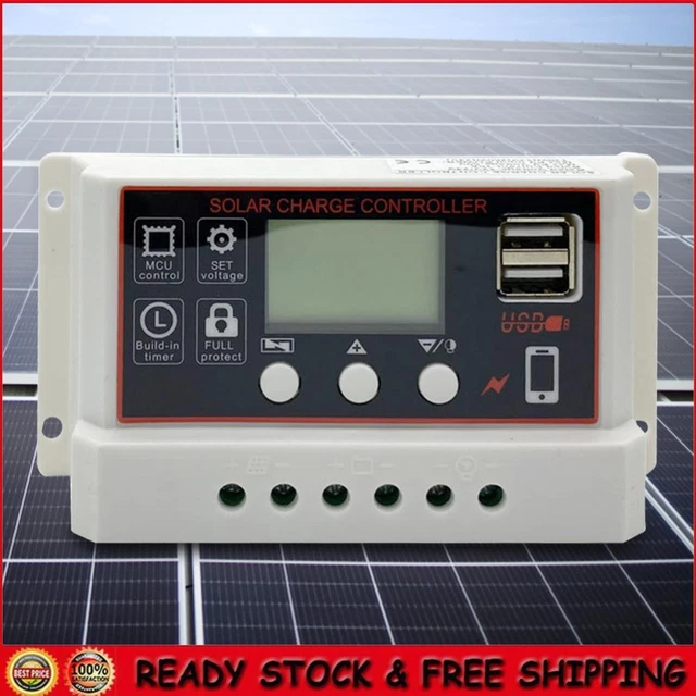 SOLAR BATTERY CHARGE Controller 12V 24V for Lead-Acid/Li-Ion Battery ...