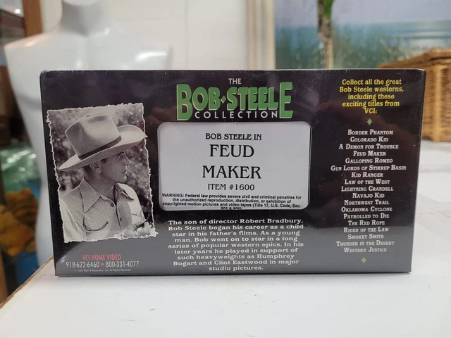 THE BOB STEELE collection Western Classics VHS FACTORY SEALED / r4 t6 £ ...