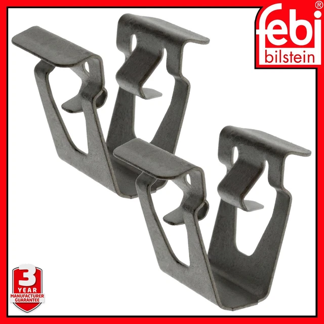 SPRING STEEL HOLD Down Clip x2 Febi 100167 For VW Amarok Ameo Arteon ...