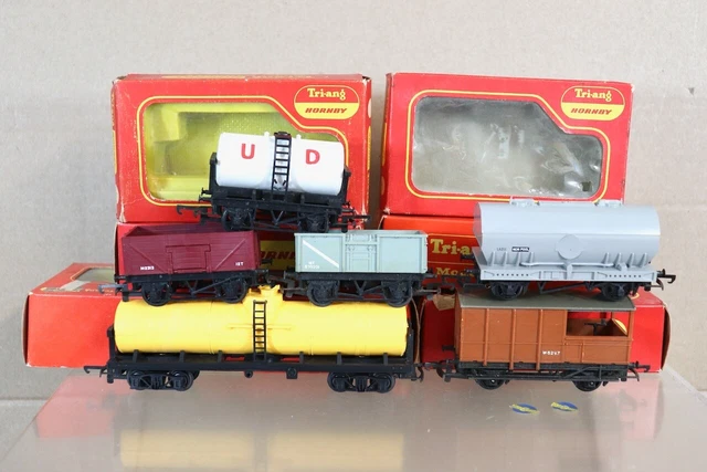 TRIANG HORNBY R15 R112 R113 R124 R117CN R564 6 x UD CEMENT TANK BRAKE ...
