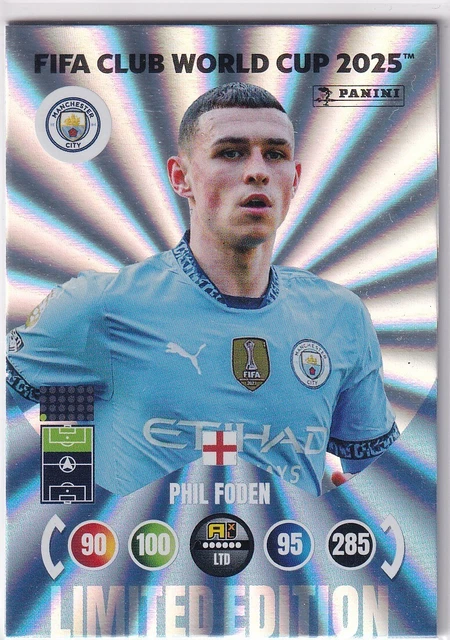 PANINI 2025 FIFA Club World Cup 25 Card No. Phil Foden Limited Edition ...