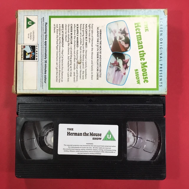 THE HERMAN THE Mouse Show, VHS Video Tape, Animated Cartoon £3.00 ...