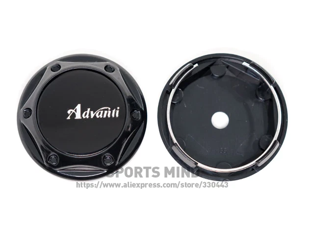 4X68MM ADVANTI BLACK Decals Badges Wheel Center Caps Hubcaps Rim Caps ...