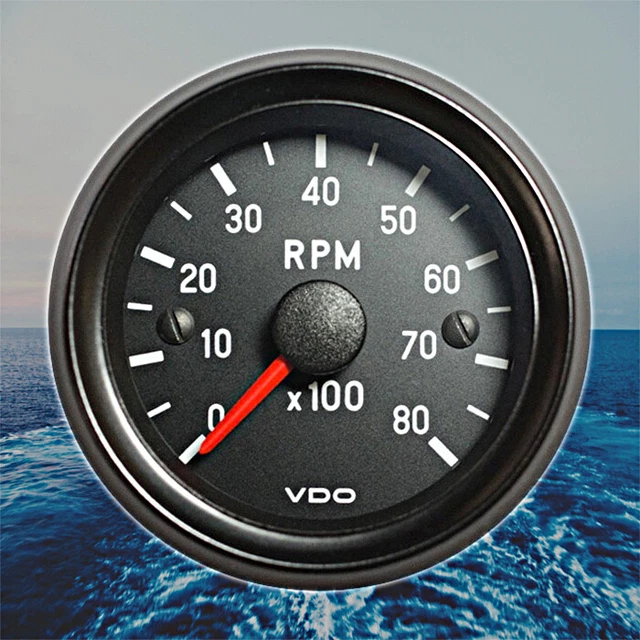 VDO COCKPIT INTERNATIONAL Tachometer Gauge 8000 RPM 52mm 2" 12V 333-035 ...