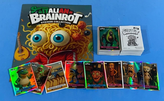 PANINI SKIFIDOL ITALIAN Brainrot Sticker Collection Album Complete ...