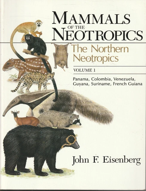 NATURAL HISTORY ,MAMMALS of the NEOTROPICS , 3 vol set , REDFORD ...