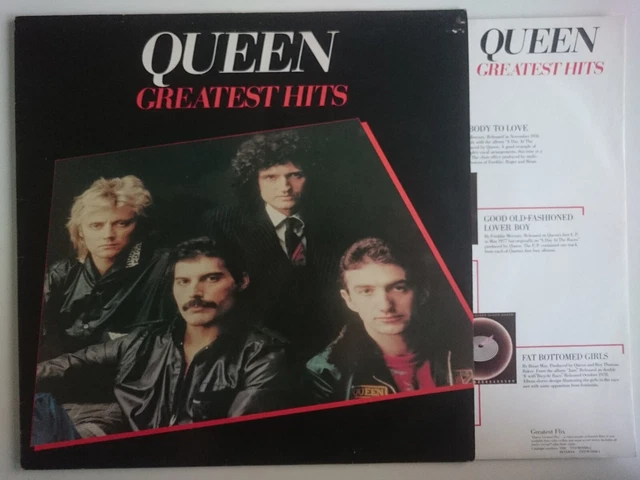 QUEEN GREATEST HITS Emi Emtv30 Freddie Mercury Brian May Arena Inner £ ...