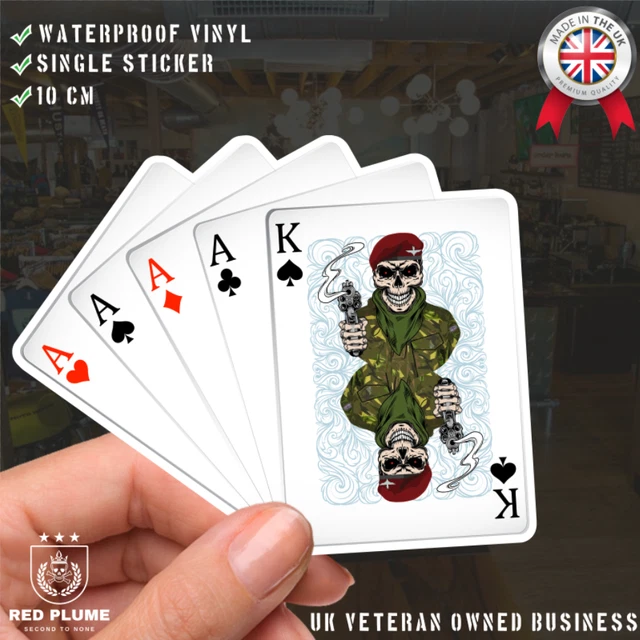 PARACHUTE REGIMENT KING & Aces Waterproof Vinyl Sticker/Decal 10cm EUR ...