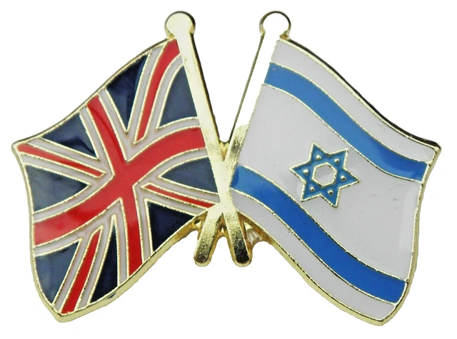 UK UNION JACK & Israel Flag Pin Badge Friendship Brooch £2.99 - PicClick UK