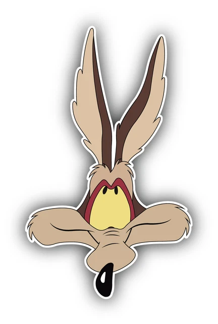 WILE E COYOTE Hitting Wall VINYL DECAL Splat Wiley Bumper Sticker ...