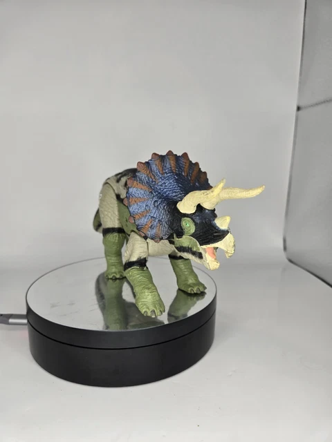 JURASSIC PARK TRICERATOPS Interactive Figure w/ Sound Hasbro 2000 Black ...