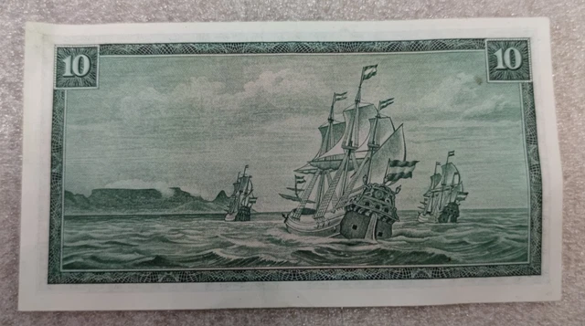 SOUTH AFRICAN 10 Rand Banknote Jan van Riebeeck Springbok Watermark £10 ...