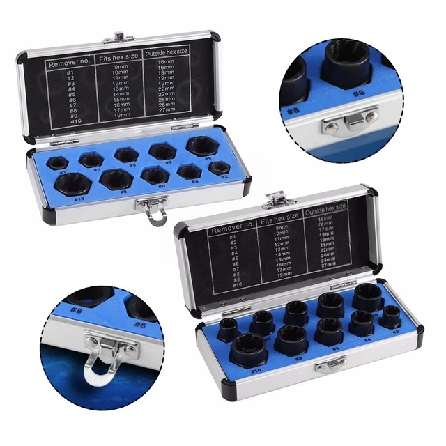 BOLT EXTRACTOR SOCKET Set Maximum Grip and Torque Corrosion Resistant ...