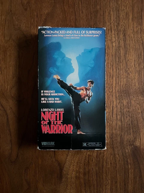 NIGHT OF THE Warrior (1991) Vidmark Entertainment VHS Lorenzo Lamas ...