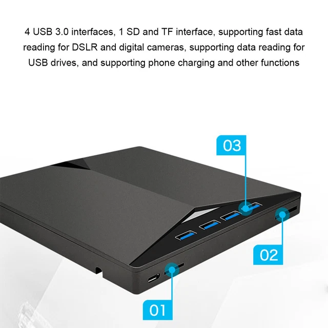 OPTICAL DRIVE DVD-R External For Laptop USB0 Interface TF Interface ...