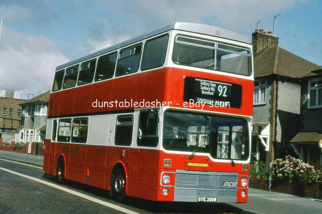 35MM BUS COLOUR SLIDE: LONDON TRANSPORT MCW METROBUS M359 ROUTE 92 £4. ...