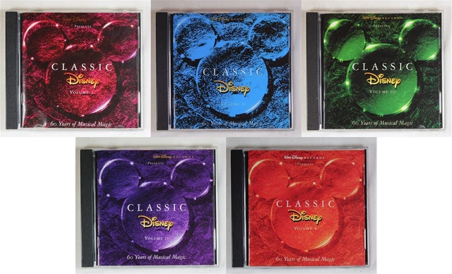 CLASSIC DISNEY VOL 1 2 3 4 5 60 Years Of Musical Magic (CD, 1995) Walt ...