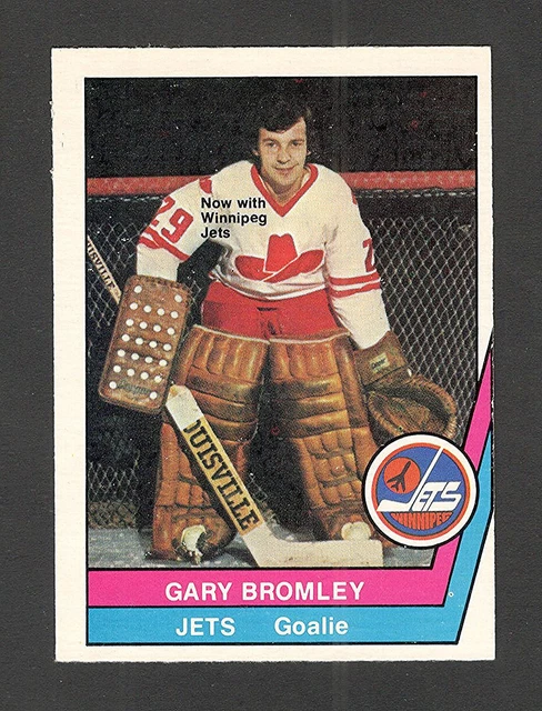 1977-78 GARY BROMLEY #45 NM-MT OPC ^ Winnipeg Jets GOALIE Star WHA ...