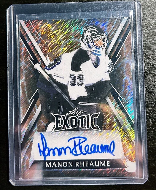 2023-24 LEAF METAL Legends Manon Rheaume Exotic Auto #3/4 Autograph $88 ...