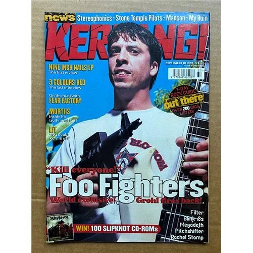 FOO FIGHTERS KERRANG NO.768 MAGAZINE SEPTEMBER 18 1999 - Dave Grohl ...