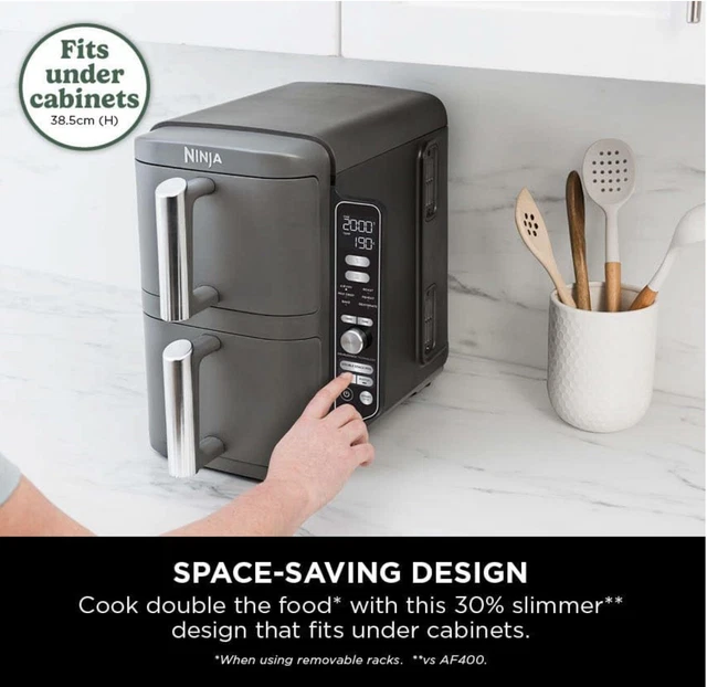 NINJA DOUBLE STACK XL Air Fryer,Vertical Dual Drawer AirFryer Grey ...