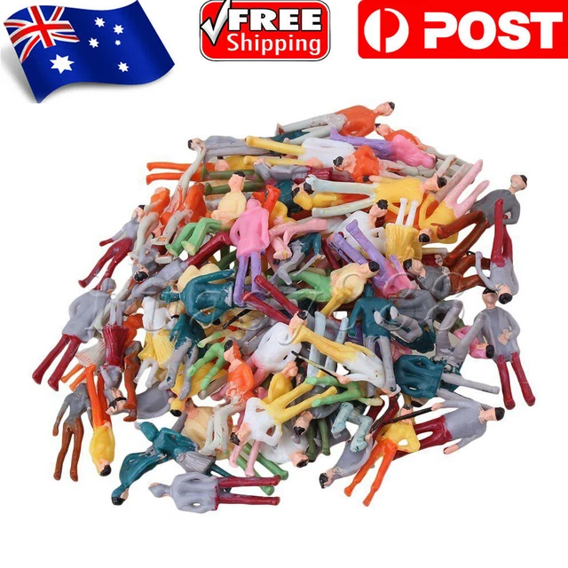 200PCS PAINTED PLASTIC 1:75 Scale People Figures Figurines for ...