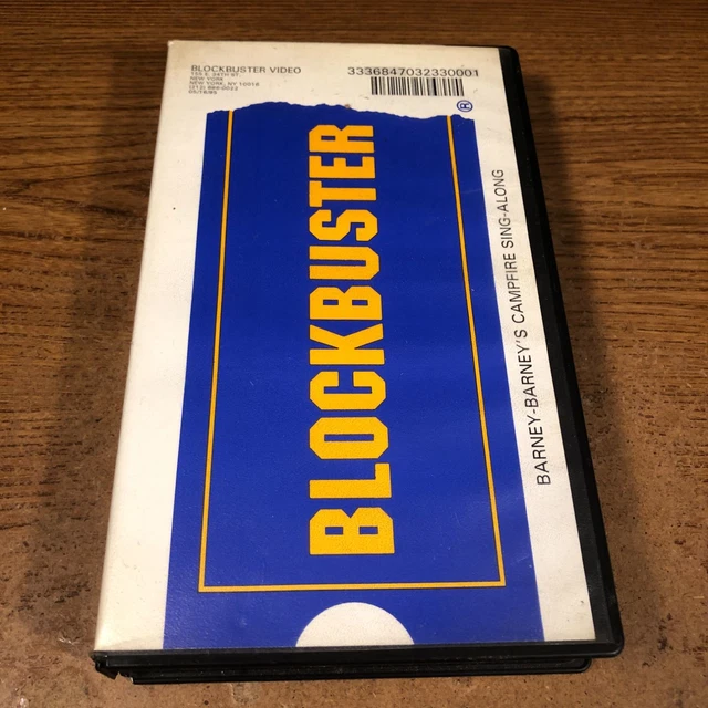 BARNEY'S CAMPFIRE SING-ALONG Blockbuster Rental Case VHS VCR Tape Used ...