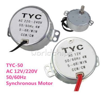 TYC-50 AC 12V/220V CW/CCW 4W 50/60Hz Synchronous Motor 5RPM/6RPM For ...