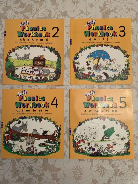 JOLLY PHONICS WORKBOOKS 2,3,4 and 5 (British English edition) by... £6. ...
