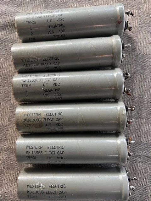 12X WESTERN ELECTRIC KS-13686, 19827 caps measure great from 1963, 1974 ...