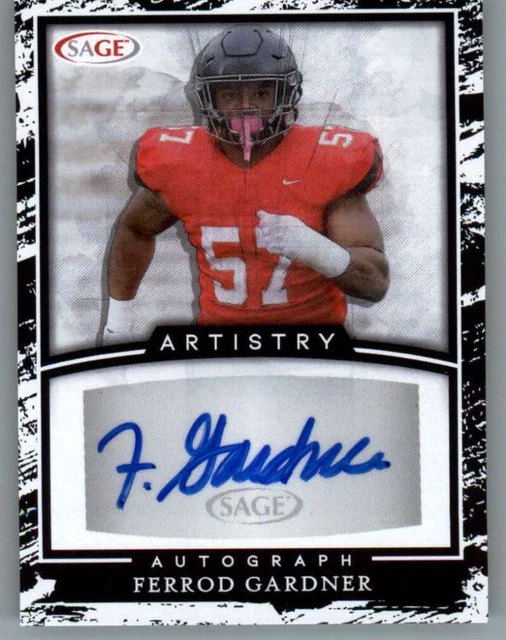 2022 SAGE ARTISTRY Autograph White/Black Border Ferrod Gardner RC ...