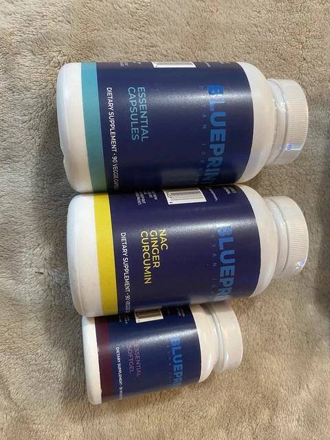 BLUEPRINT BRYAN JOHNSON Essential Caps+Ginger Curcumin+soft Gel £105.00 ...