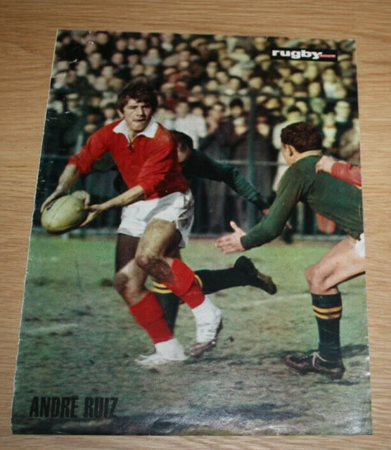 POSTER RUGBY ANDRÉ Ruiz Stadoceste Tarbais équipe de France 1968 EUR 7,99 - PicClick FR