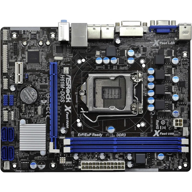 ASROCK H61M-DGS PLACA Base Micro-Atx Matx Socket LGA1155 LGA 1155 DDR3 ...
