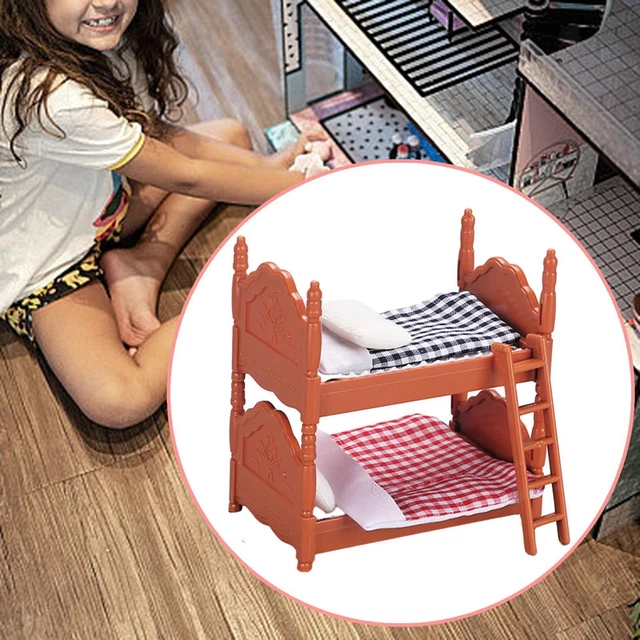 LIT SUPERPOSÉ POUR maison de poupée 1:12, lit Miniature à l'échelle 1/12 EUR 7,50 - PicClick FR