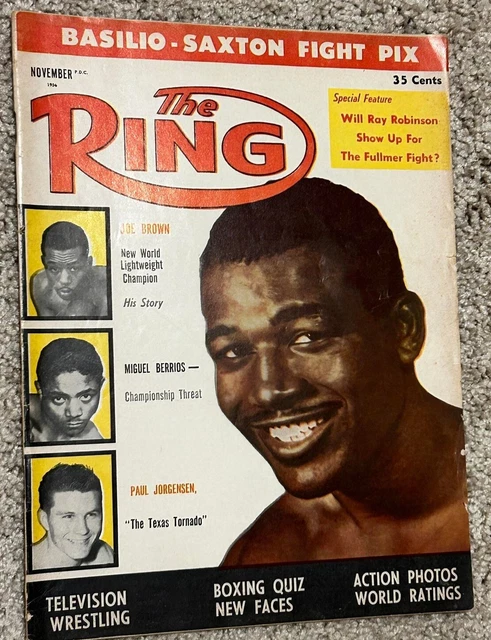 1956 NOVEMBER THE RING Boxing Magazine Sugar Ray Robinson Basilio FINE £8.20 - PicClick UK