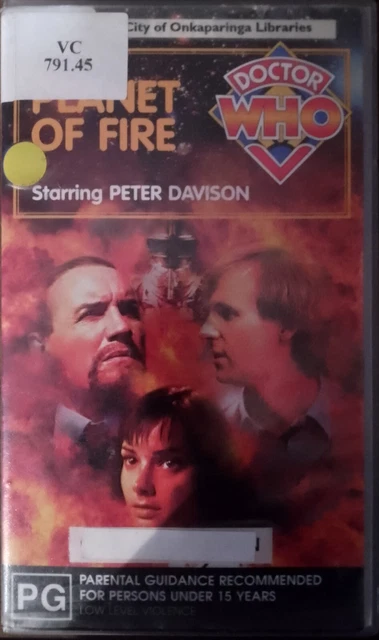DOCTOR DR WHO Planet of Fire VHS Peter Davison ABC Video PAL EX-Library ...