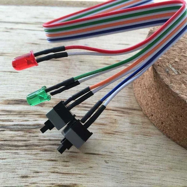 ATX PC COMPUTER Motherboard Power Cable Switch On/Off/Reset Button ...