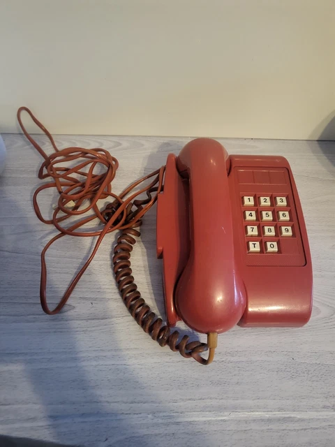 BT 1980S VINTAGE Red Push Button telephone, Gallery Ren 1 Fully Working ...