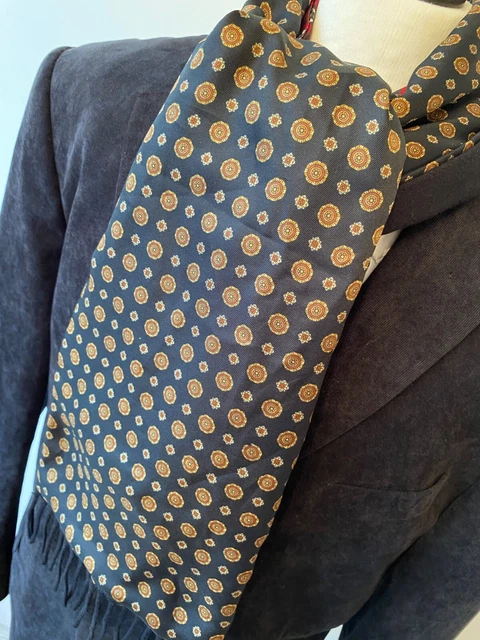VINTAGE MENS 70'S INDIE/MOD BLACK/GOLD RETRO POLY LONG ACRYLIC BACK ...