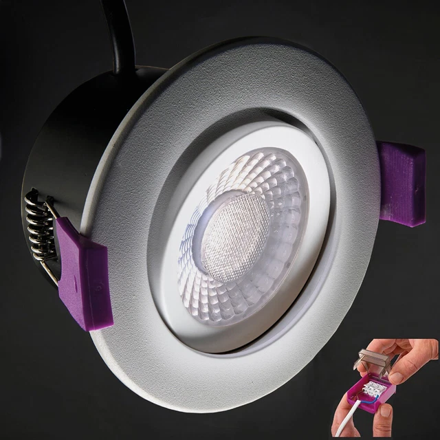 FIRE RATED 5W 8W LED Downlight Ceiling Recessed Spot Light Tilt Angle ...
