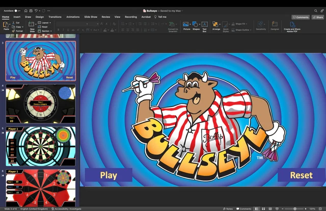 BULLSEYE TV QUIZ PowerPoint Online Zoom Quizzes £2.75 - PicClick UK