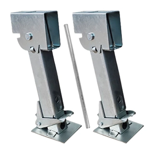 FOLDABLE TRAILER SUPPORT Leg Adjustable 12-18 Inch Height Galvanized ...
