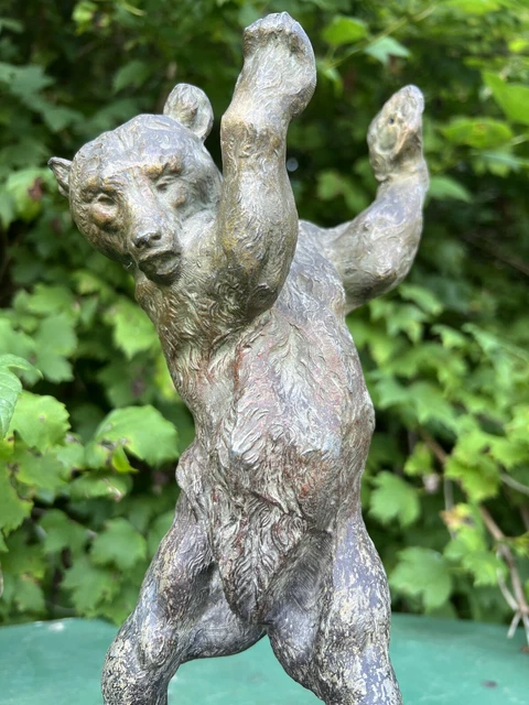 SCULPTURE RÉGULE OURS & Grenouille Vers 1900 Statue Animaliere Bear EUR ...