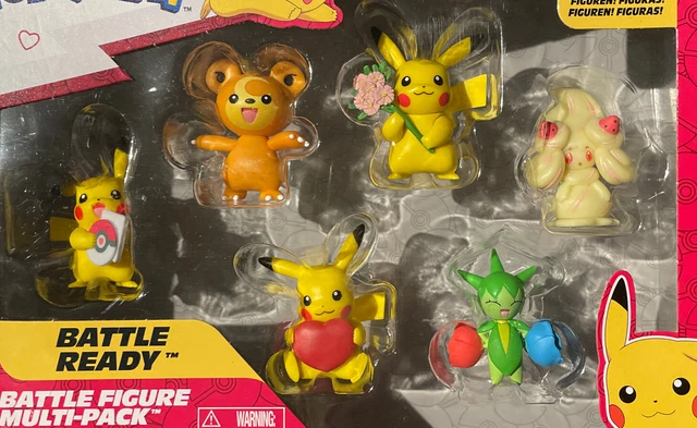 NEW POKÉMON BATTLE Ready Figure Pack Toy Set, 6 Pieces Collectible Love ...