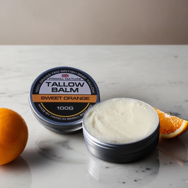 BRITISH GRASS-FED BEEF Tallow Balm | Sweet Orange Whipped Tallow ...