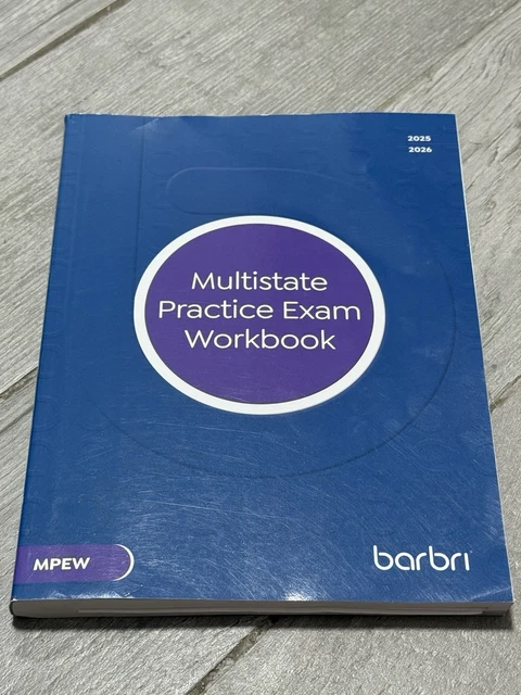 🔥 BARBRI MBE Multistate Practice Exam Workbook 2025 -2026 ISBN ...