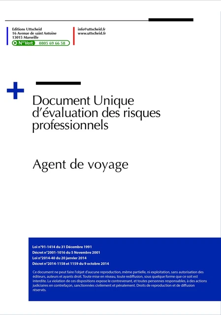 DOCUMENT UNIQUE D'ÉVALUATION des risques professionnels métier (Pré ...