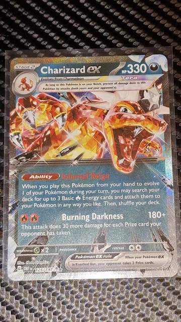 POKÉMON TCG CHARIZARD ex Sv03: Obsidian Flames 125/197 Holo Double Rare ...